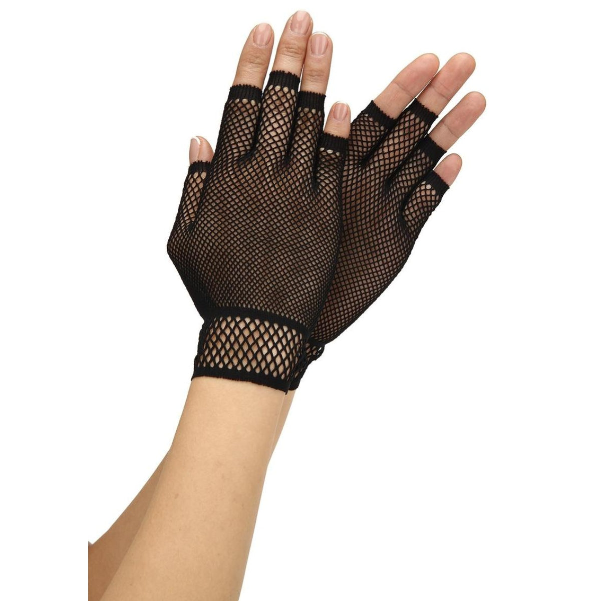 Baci Fingerless Fishnet Gloves Black | Simply Pleasure