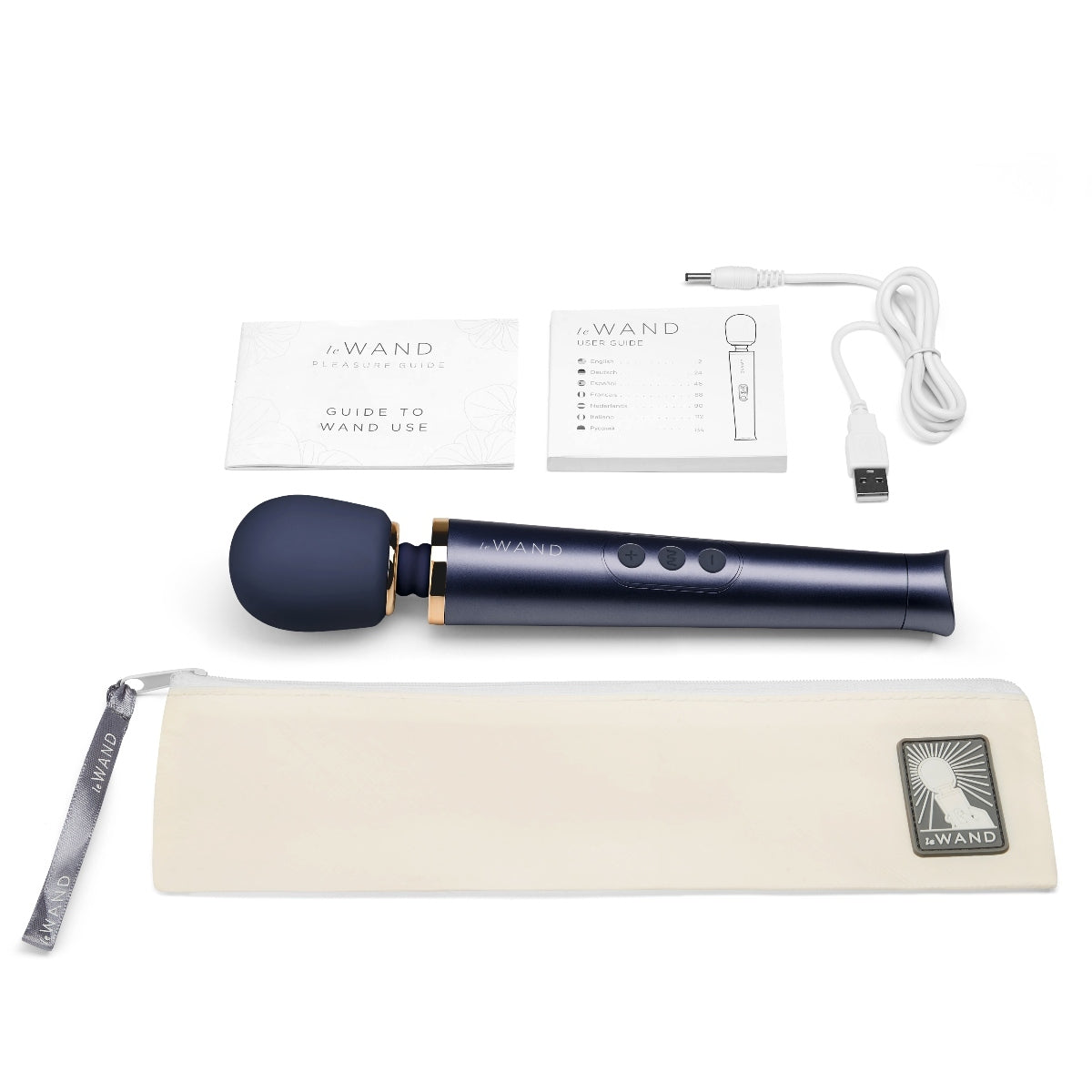 Le Wand Petite Rechargeable Wand Massager Navy Blue | Simply Pleasure